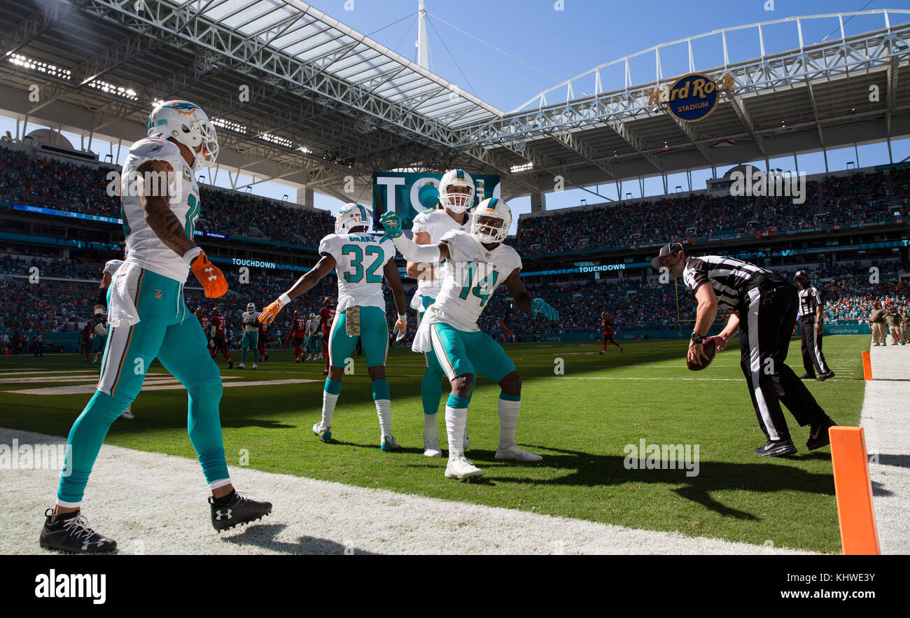 Florida, USA. 19th Nov, 2017. Miami Dolphins wide receiver Jarvis ...