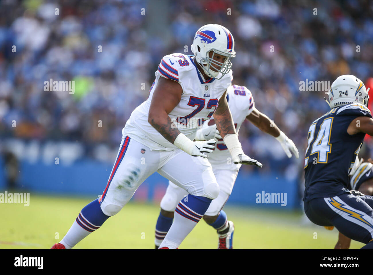 Carson, USA. 19th Nov, 2017. Buffalo Bills offensive tackle Dion ...