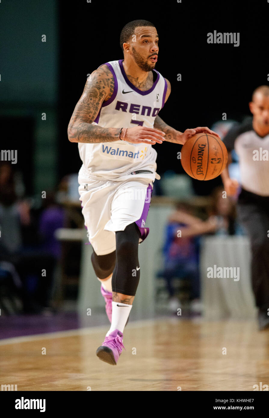Reno, Nevada, USA. 19th Nov, 2017. Reno Bighorns Guard MARCUS WILLIAMS ...