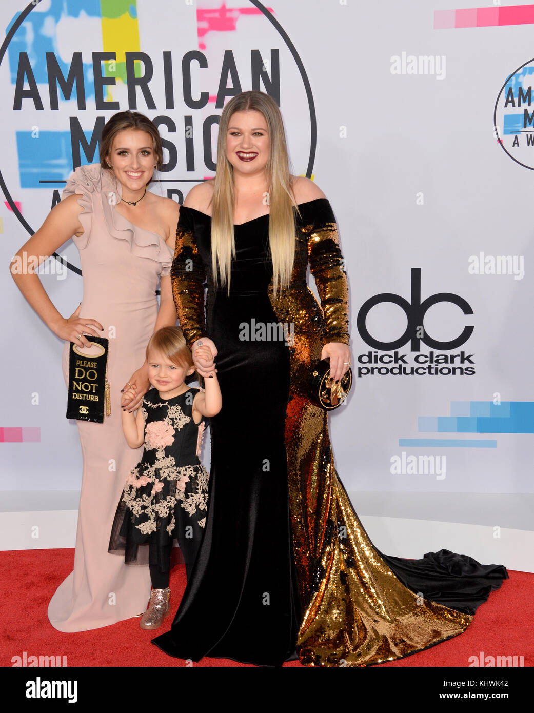 LOS ANGELES, CA - November 19, 2017: Kelly Clarkson & family at the ...