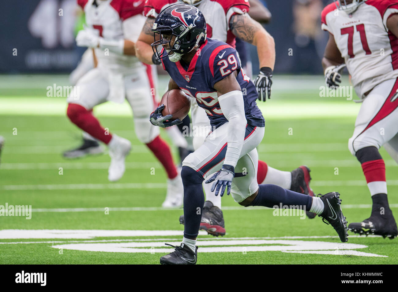 Houston, TX, USA. 19th Nov, 2017. Houston Texans free safety Andre Hal ...