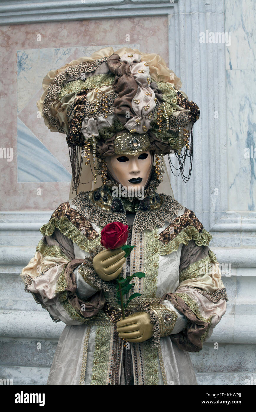 Venetian Carnival Costume and mask, Venice Italy Stock Photo - Alamy