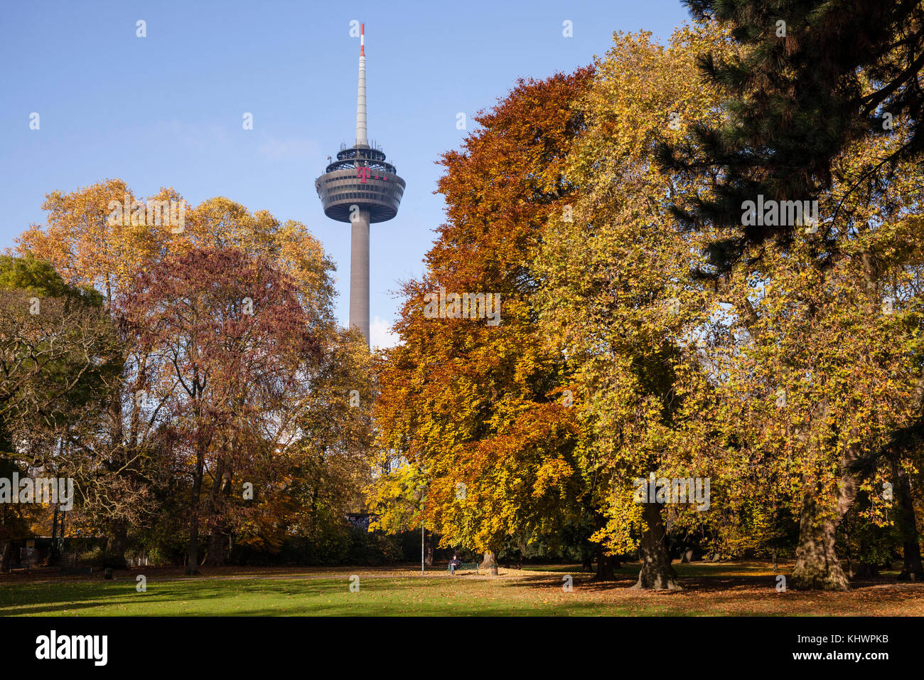 Germany, Cologne, autumn in the Stadtgarten (town garden), television ...
