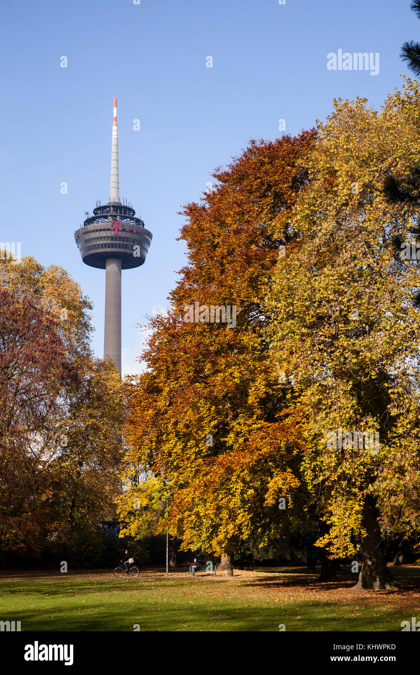 Germany, Cologne, autumn in the Stadtgarten (town garden), television ...