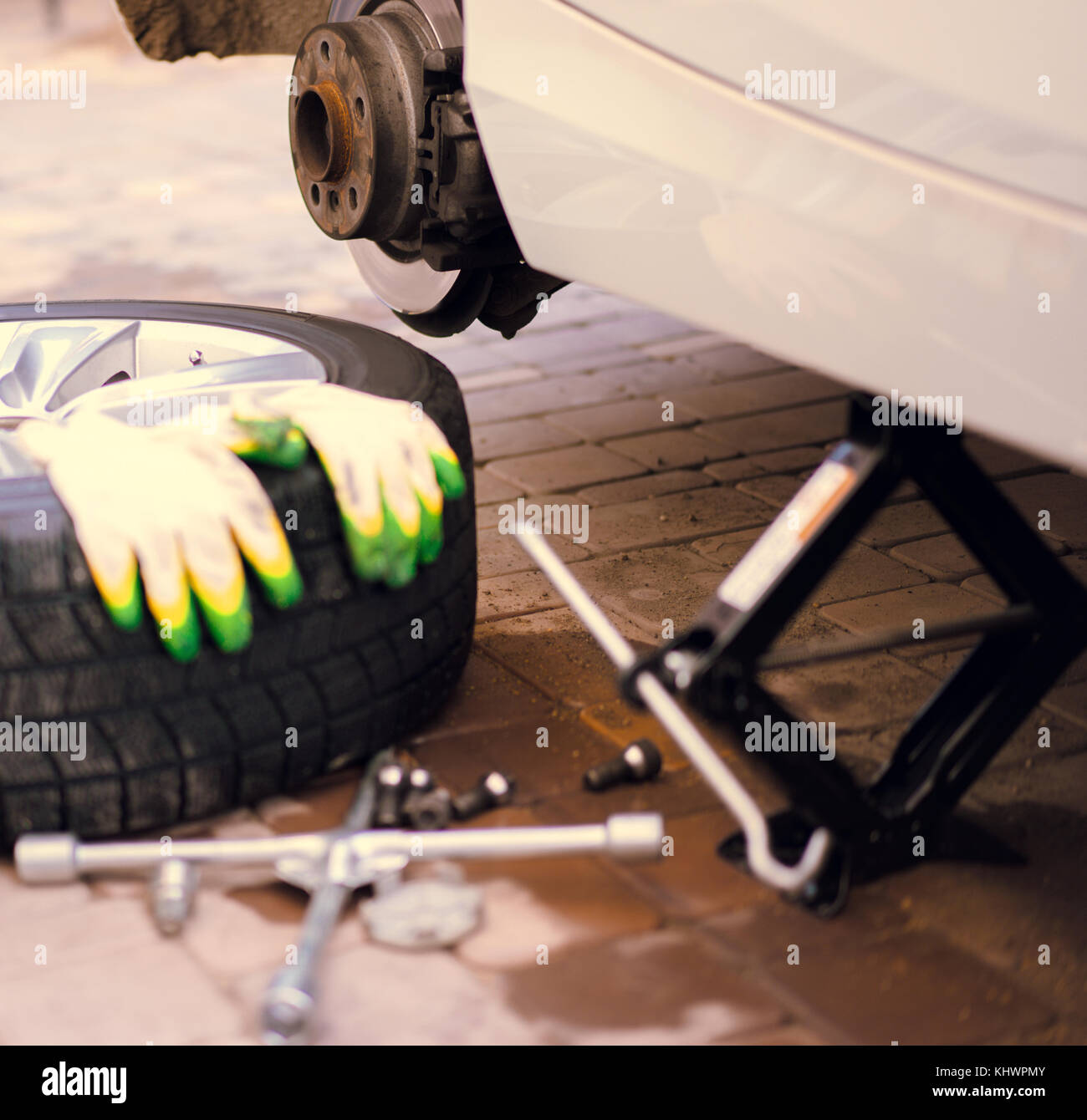 replacement car wheels Stock Photo - Alamy