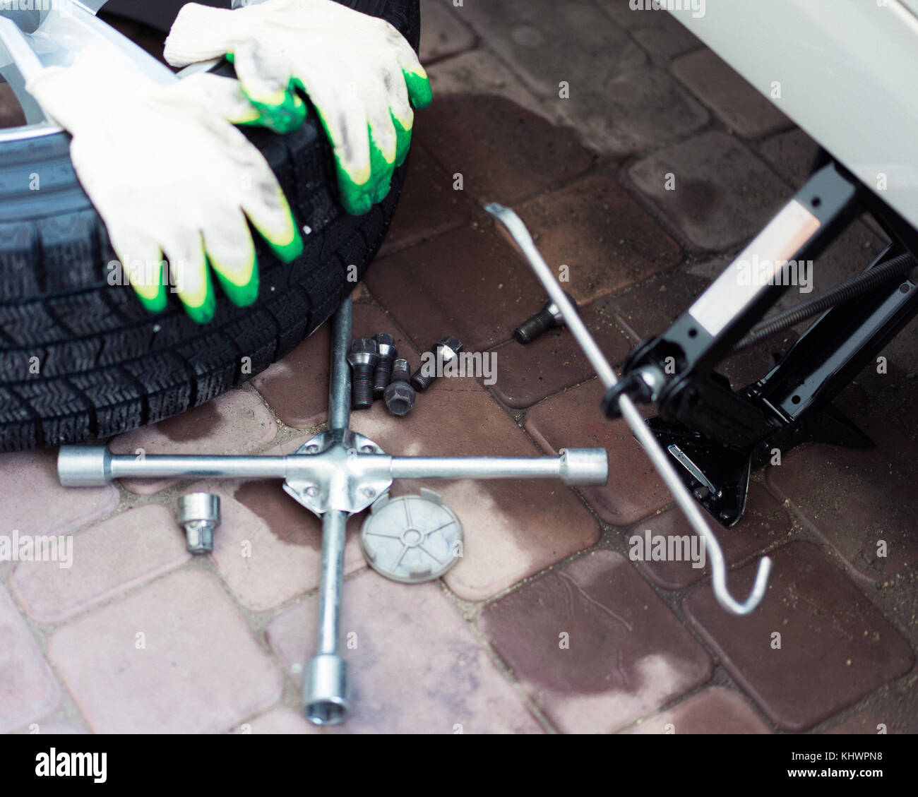 replacement car wheels Stock Photo - Alamy