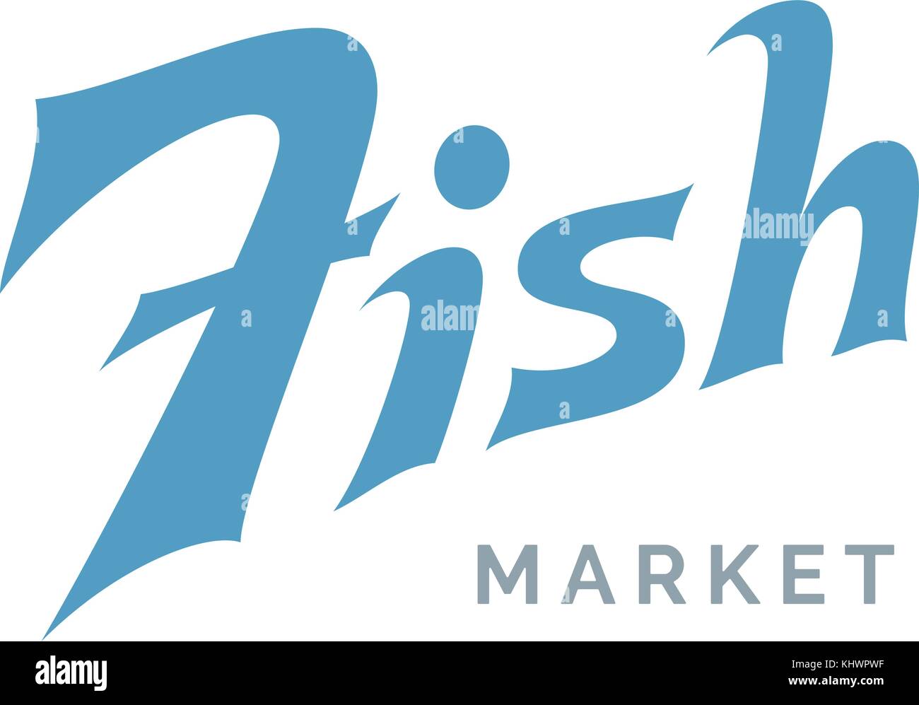 Fish lettering vector inscription Stock Vector Image & Art - Alamy