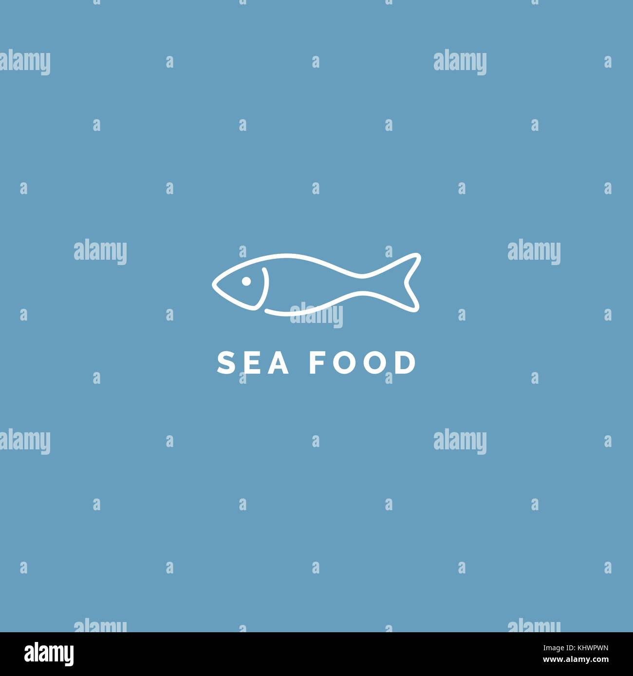 Sea food lettering vector inscription Stock Vector Image & Art - Alamy