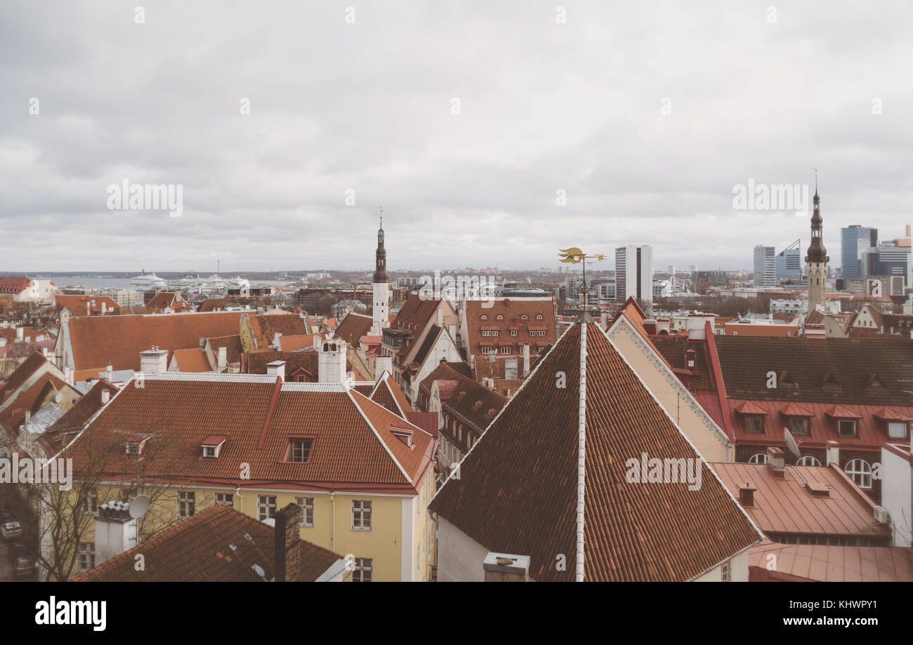 Autumn view of old city. Estonia, Tallinn Stock Photo - Alamy