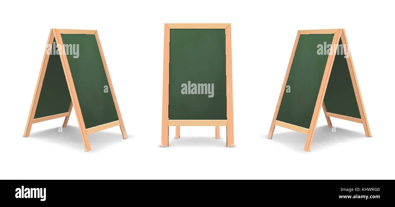 Realistic special menu announcement board icon set. Vector clean ...