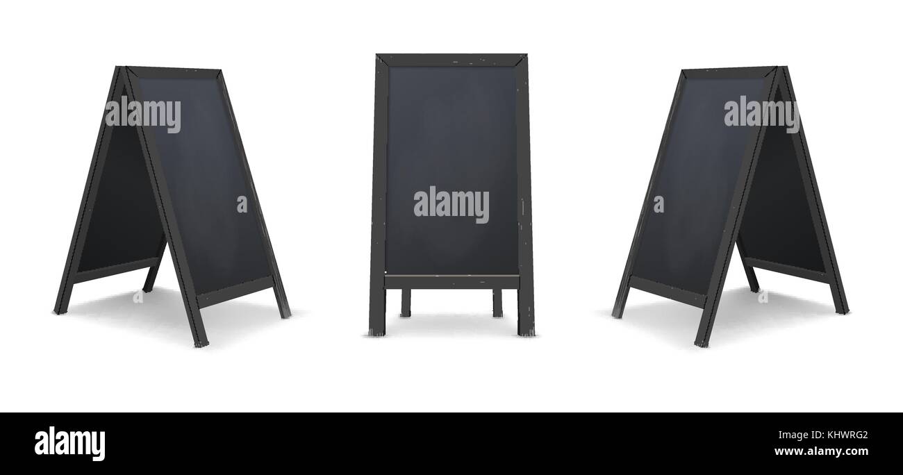 Realistic special menu announcement board icon set. Vector clean ...