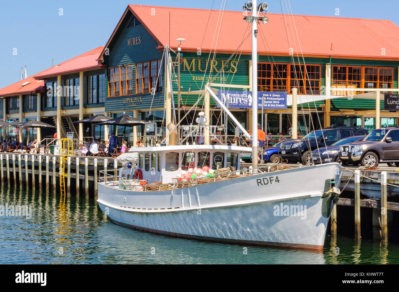 Mures Upper Deck seafood restaurant in the Victoria Dock of Hobart ...