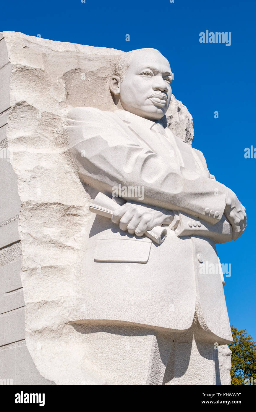 Side view of Martin Luther King Memorial, MLK Memorial, by artist Lei ...