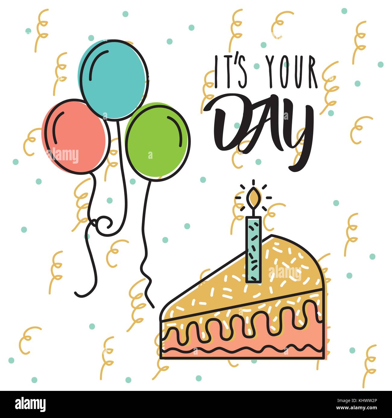 its your day birthday celebration poster Stock Vector Image & Art - Alamy