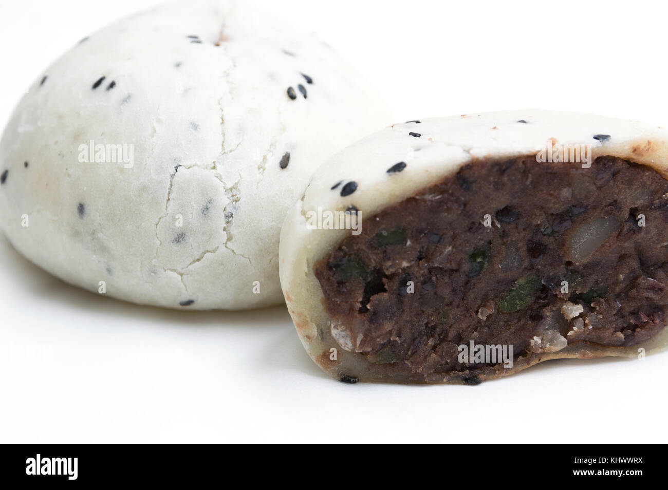 Glutinous rice cake on white background Stock Photo - Alamy