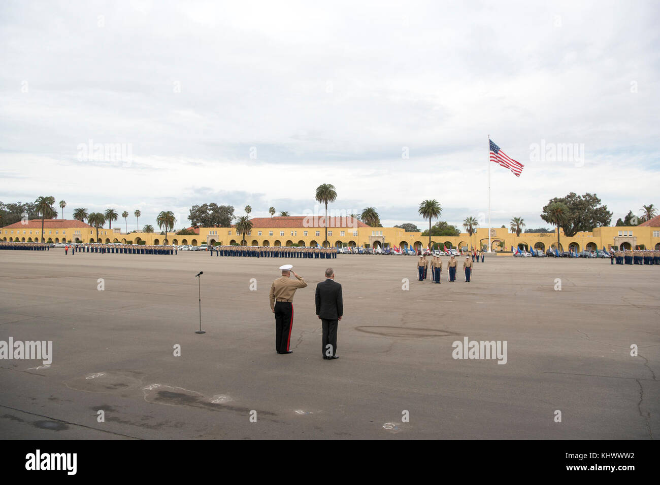 Defense Secretary Jim Mattis attends a Marine Corps basic training ...