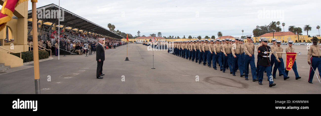 Defense Secretary Jim Mattis attends a Marine Corps basic training ...