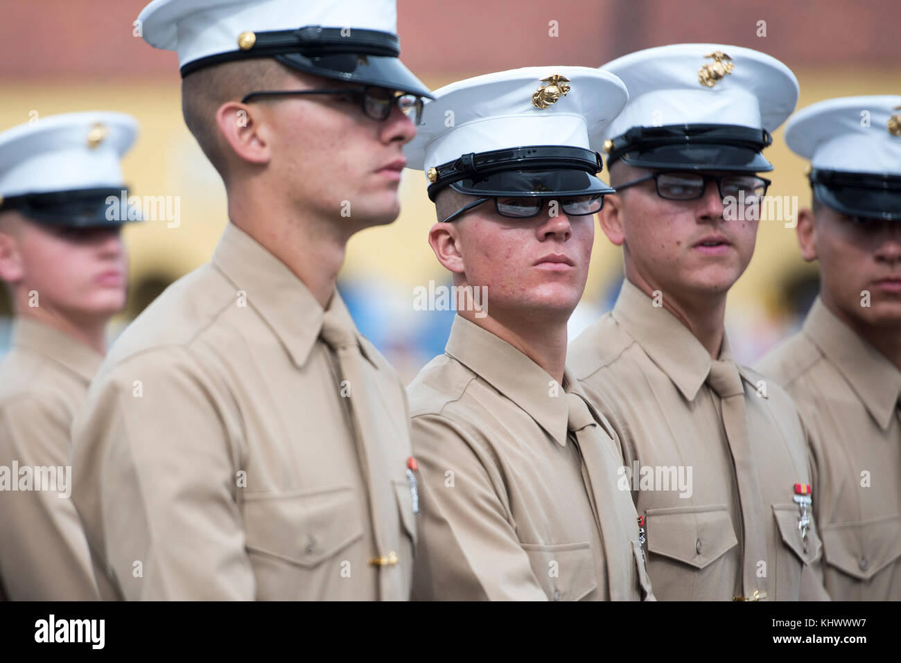 Defense Secretary Jim Mattis attends a Marine Corps basic training ...