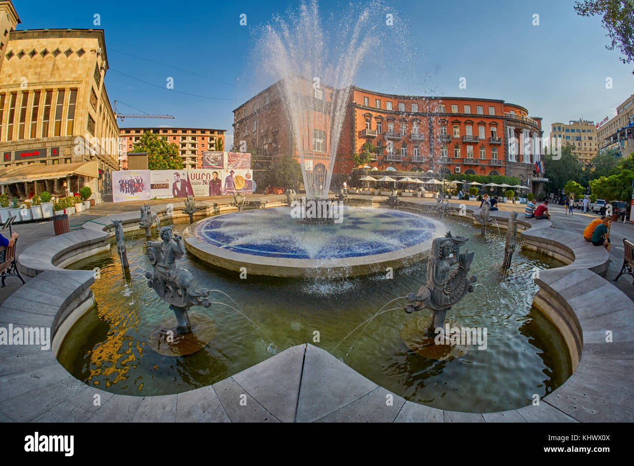YEREVAN, ARMENIA - 05 AUGUST 2017: Charles Aznavour's square at ...