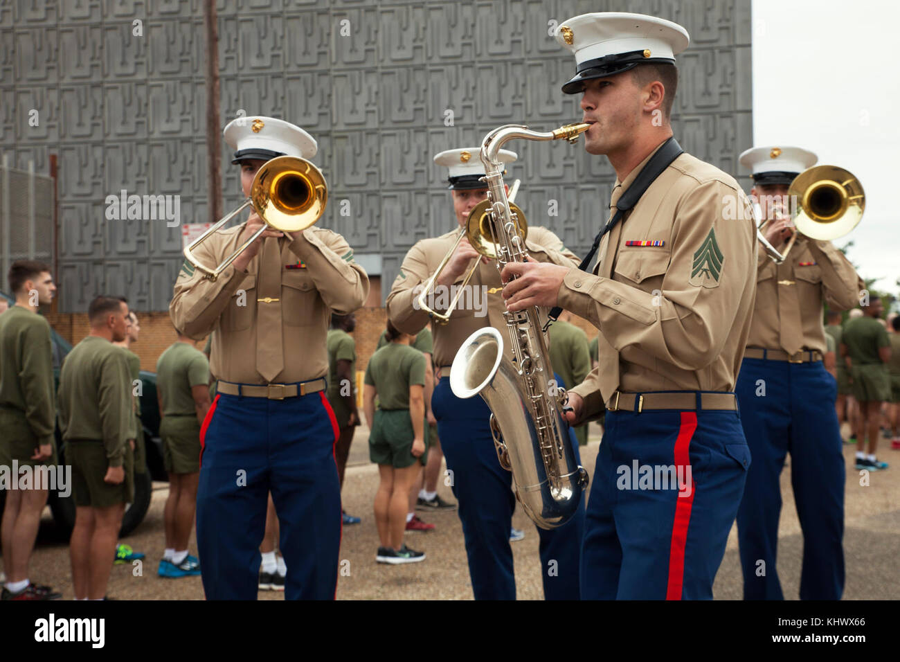 Marines With Marine Corps Band New Orleans Perform Traditional New