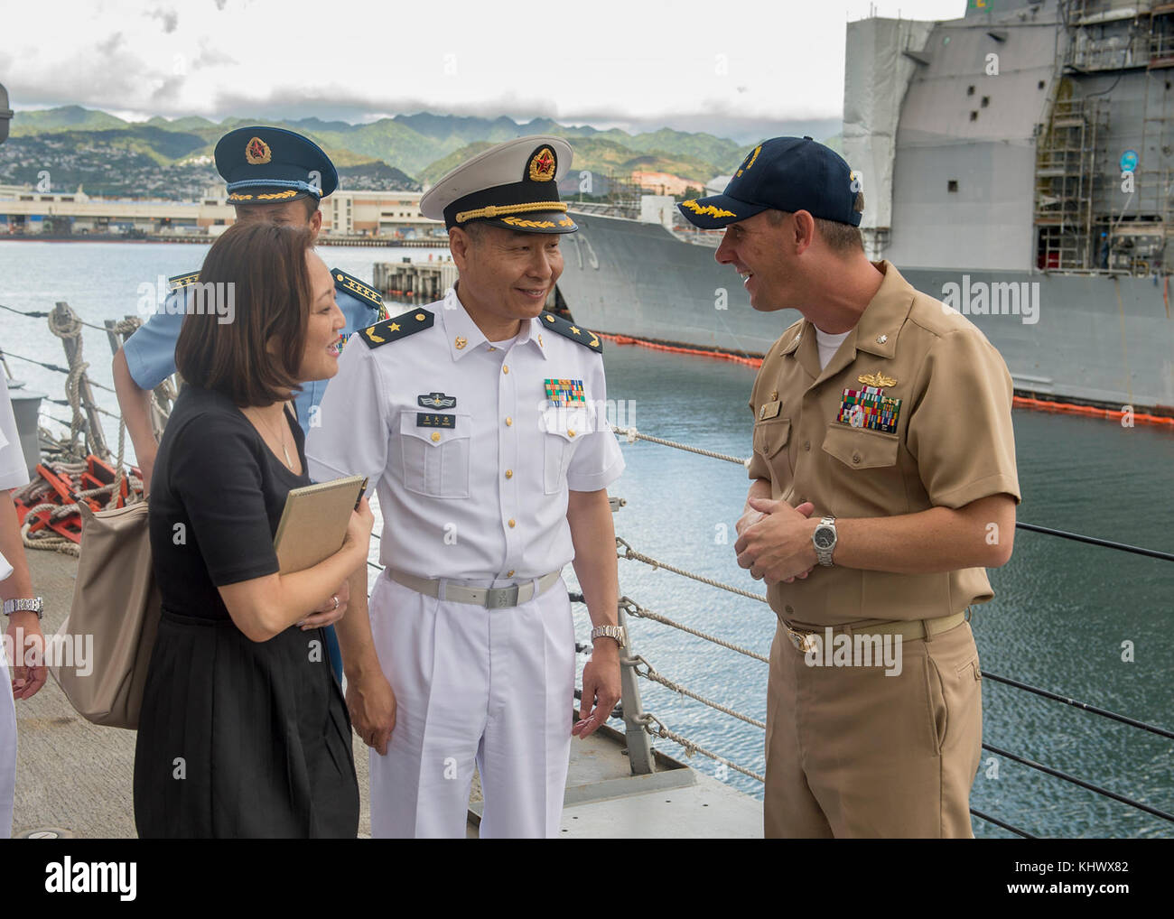 171117-N-WY954-023 PEARL HARBOR (Nov. 17, 2017) Rear Adm. Wang Dazhong ...