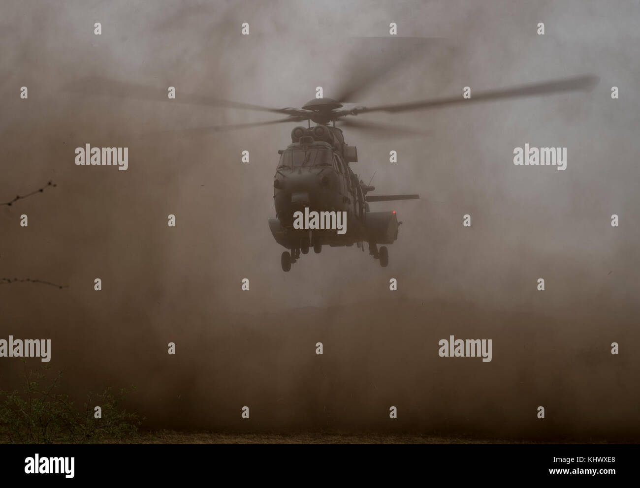 An Eurocopter EC-725 picks up Angel Thunder Exercise personnel in ...