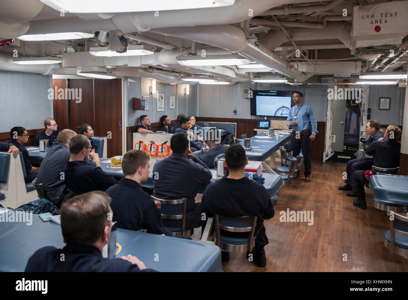 PHILIPPINE SEA (Nov. 13, 2017) Sailors participate in post deployment ...