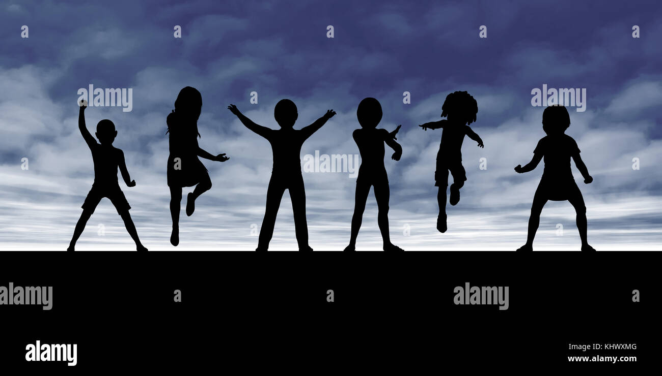 Summer Playtime Outdoors with Children Playing Outside Stock Photo - Alamy