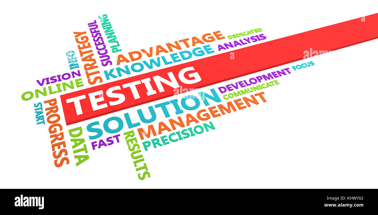 Testing Word Cloud Concept Isolated on White Stock Photo - Alamy