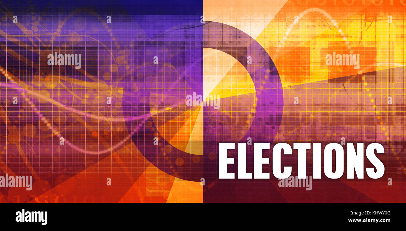 Elections Focus Concept on a Futuristic Abstract Background Stock Photo ...