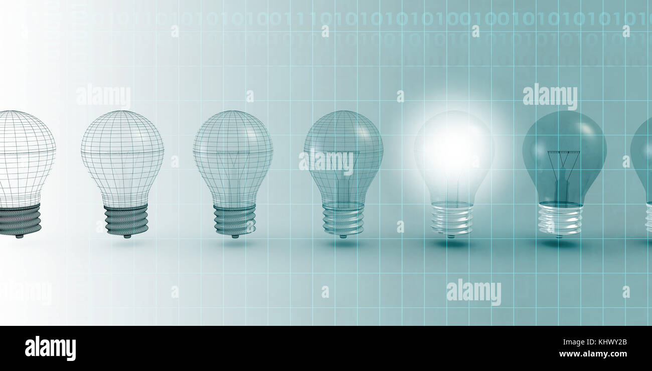 Creative Thinking with Light Bulb Illuminated as Concept Stock Photo ...
