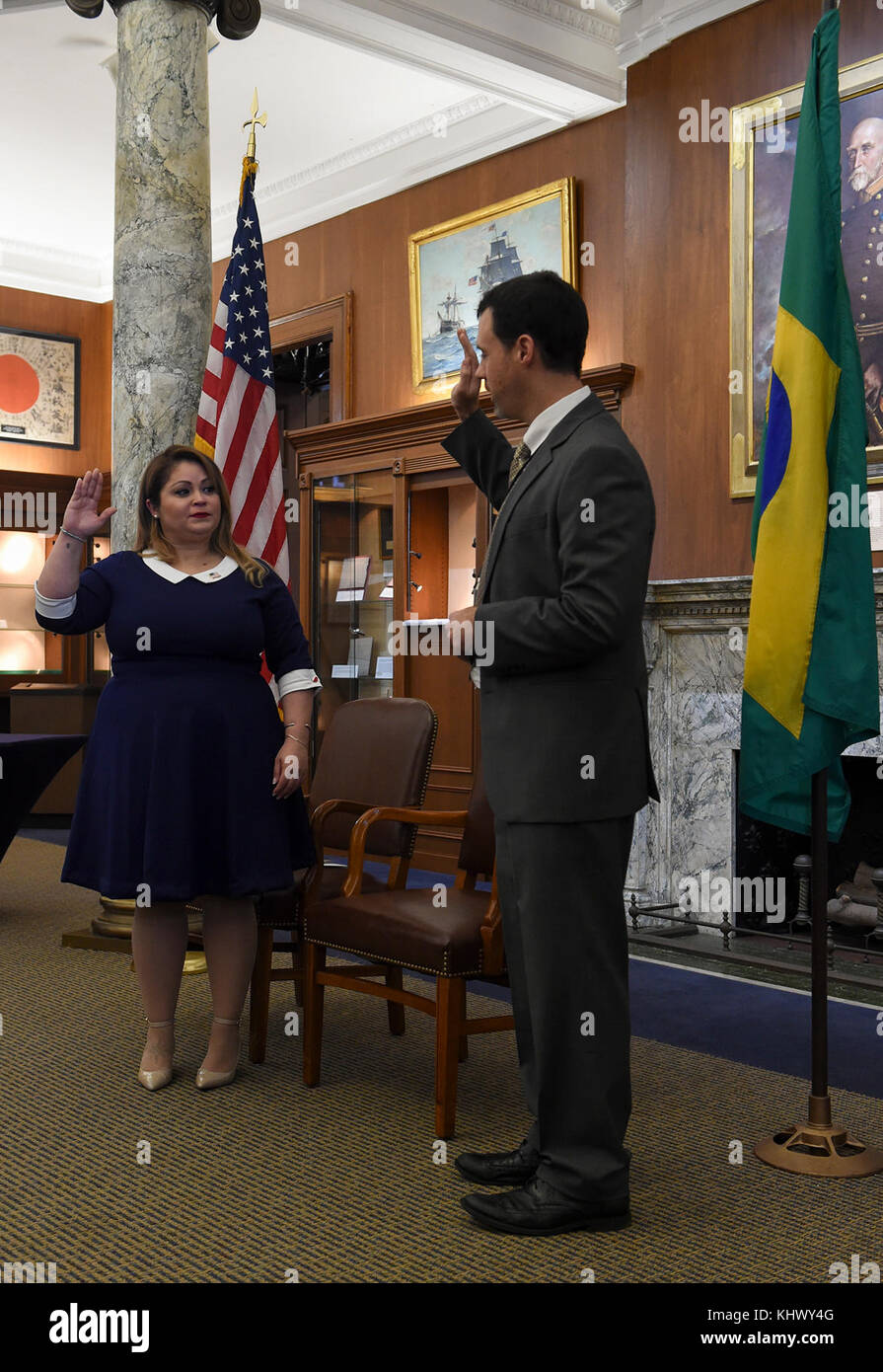 NEWPORT, R.I. (Nov. 15, 2017) Mia Hall takes the Oath of Allegiance ...