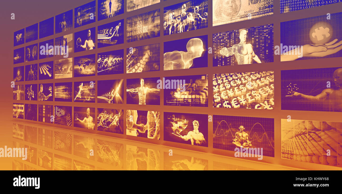 Digital Multimedia with a Media Modern Abstract Stock Photo - Alamy