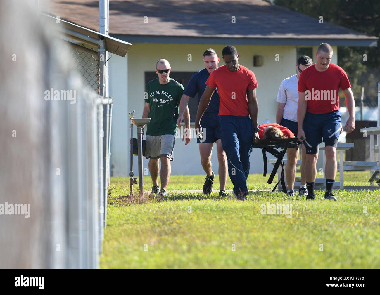 Keesler Airmen participate in a litter carry during Wingman Day Nov. 16 ...