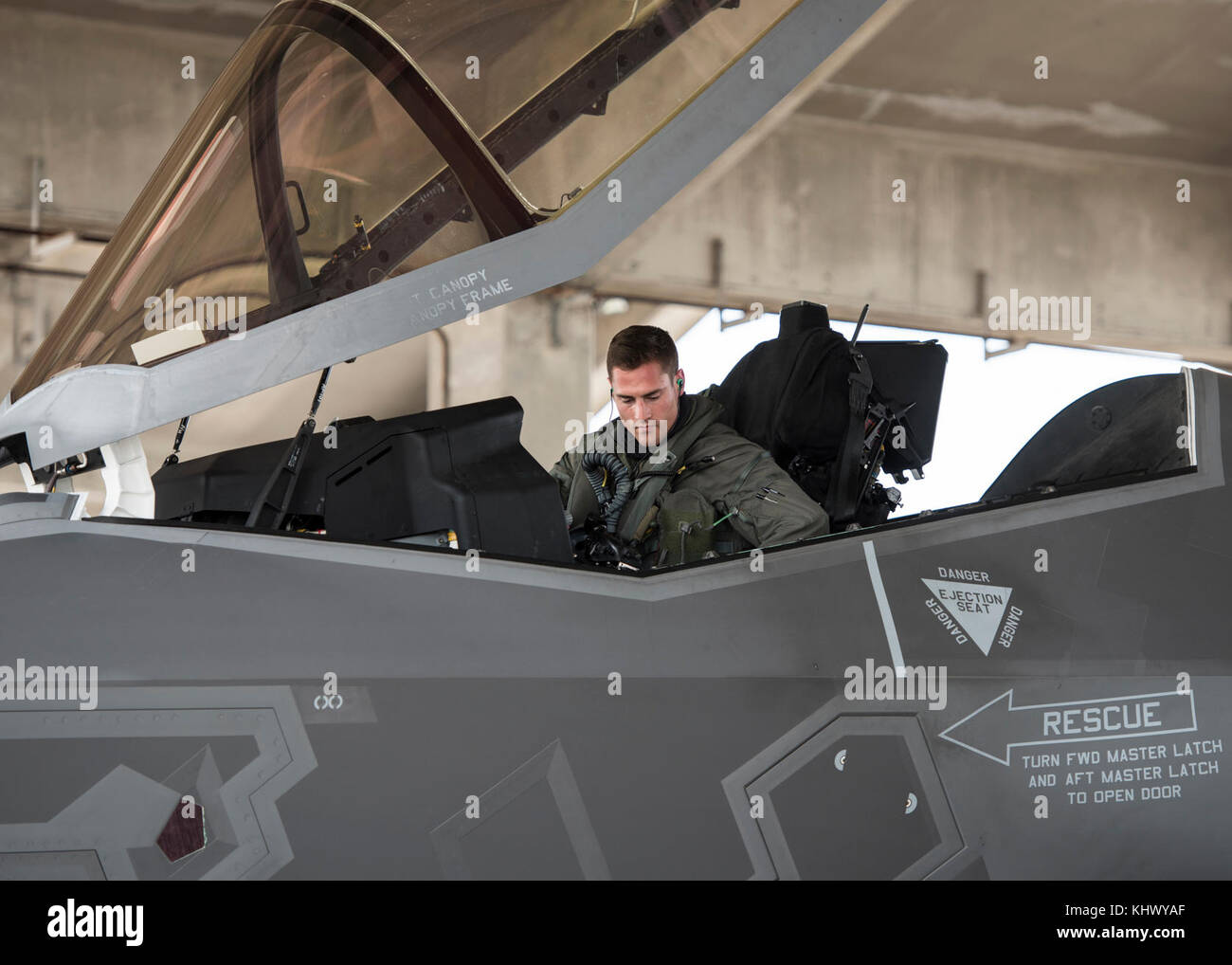 U.S. Air Force 1st Lt. David Moore, 34th Fighter Squadron F-35 pilot ...