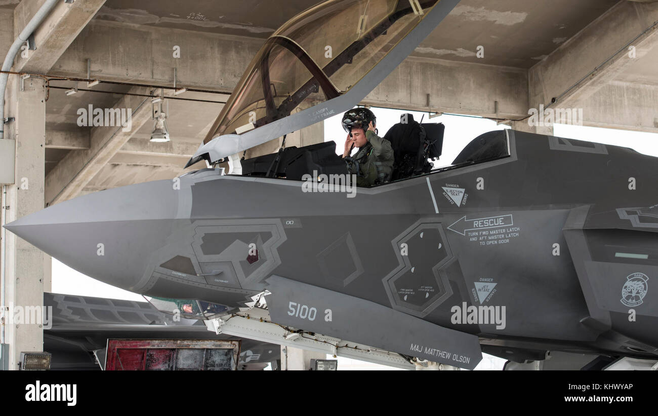 U.S. Air Force 1st Lt. David Moore, 34th Fighter Squadron F-35 pilot ...