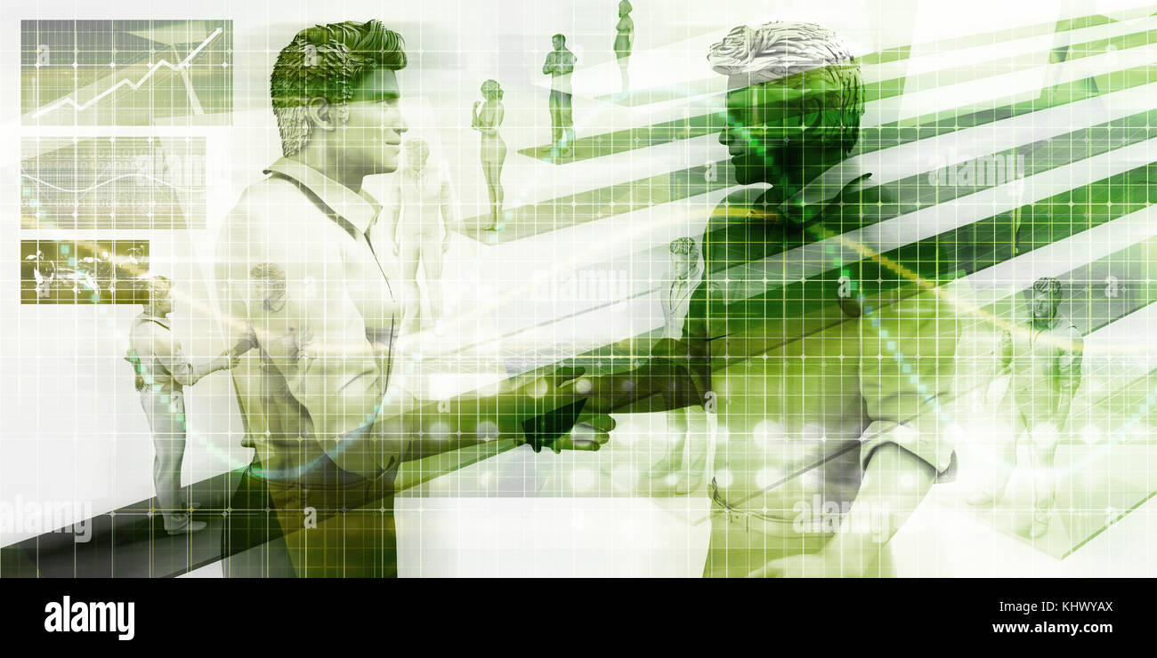 Banking and Finance Sector with Men Shaking Hands Stock Photo - Alamy