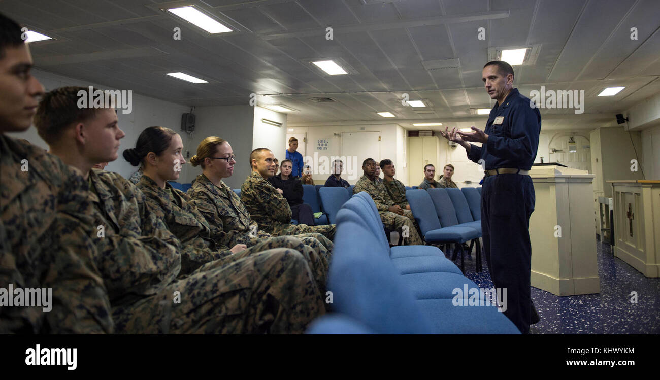 ATLANTIC OCEAN (Nov. 16, 2017) Cdr. Paul Tremblay, a chaplain from ...