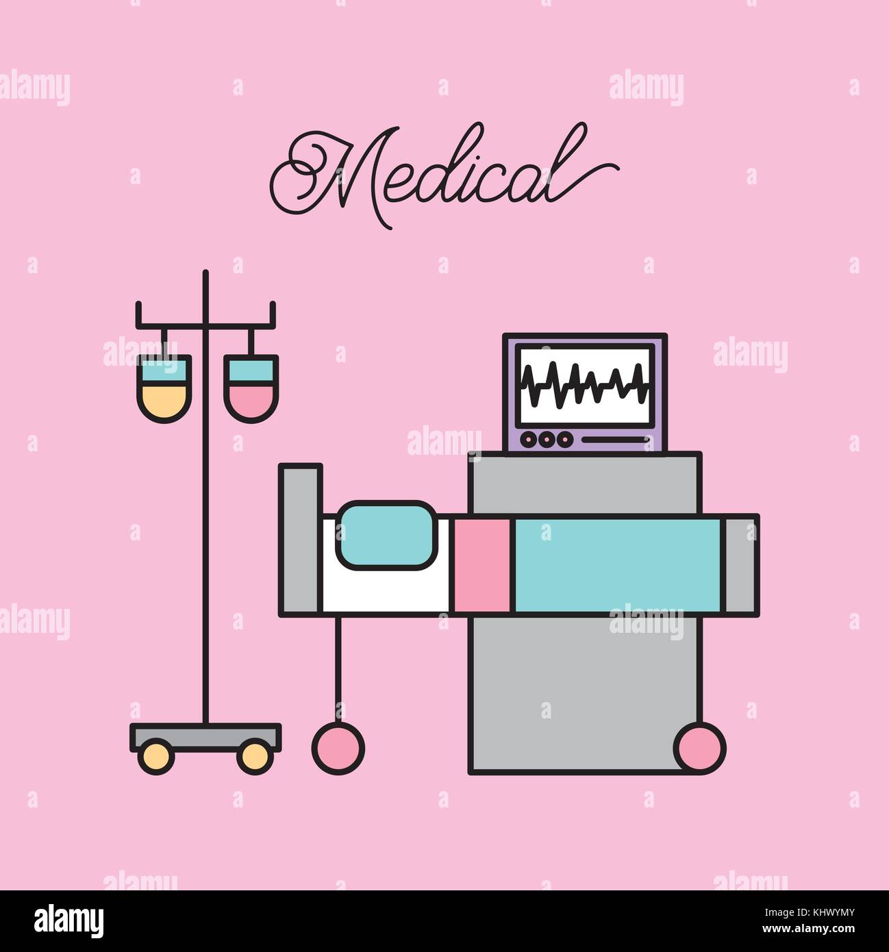Monitor and operating unit Stock Vector Images - Alamy
