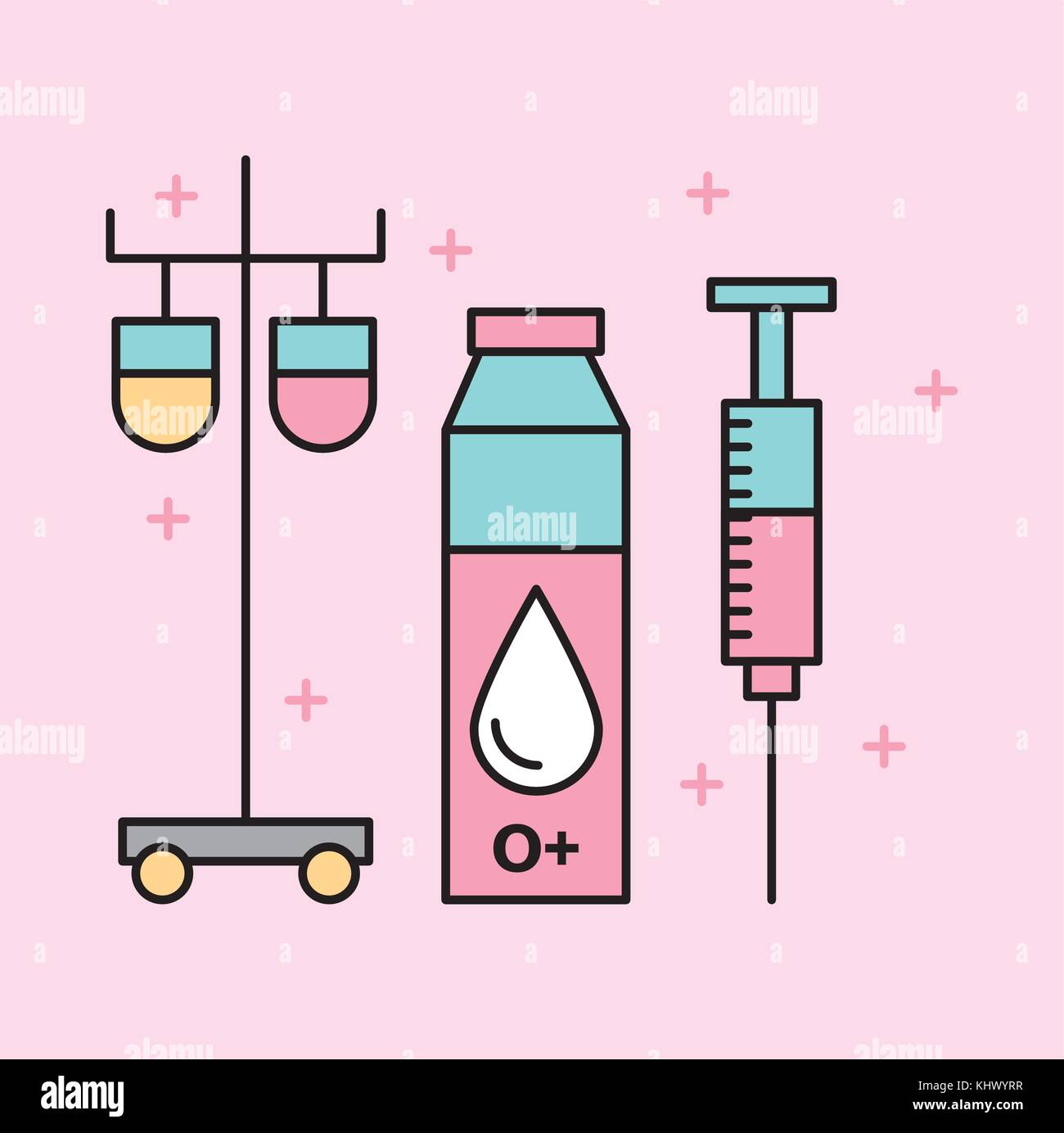 Iv fluid syringe Stock Vector Images - Alamy