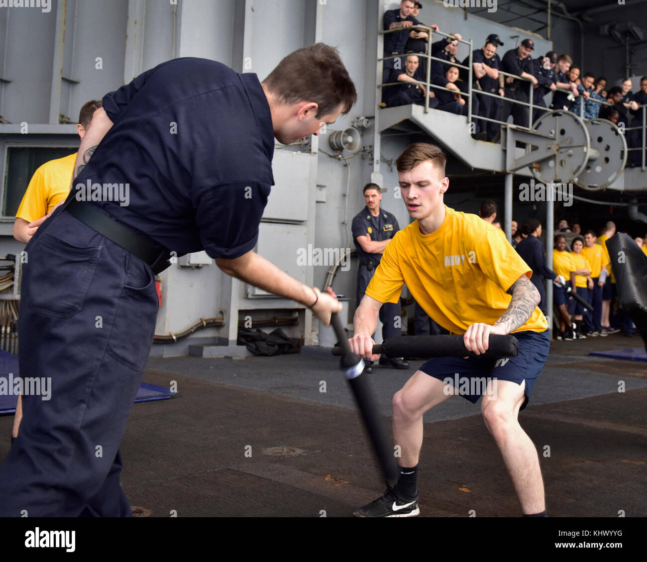 PACIFIC OCEAN (Nov. 16, 2017) U.S. Navy Sailors participate in an ...
