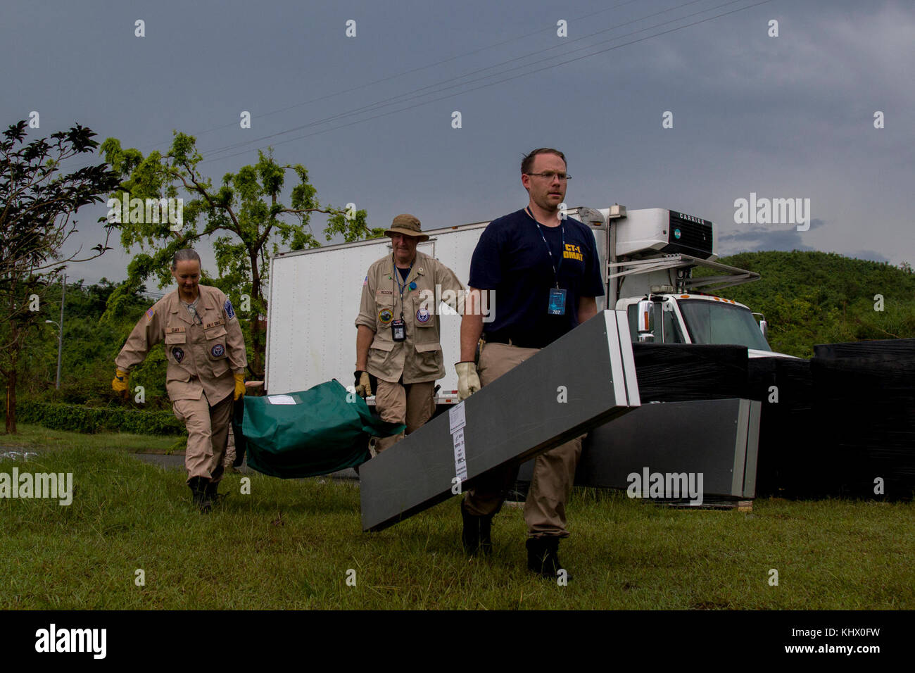 VIEQUES, Puerto Rico – From left, Paula Clay, with Alaska 1 Disaster ...