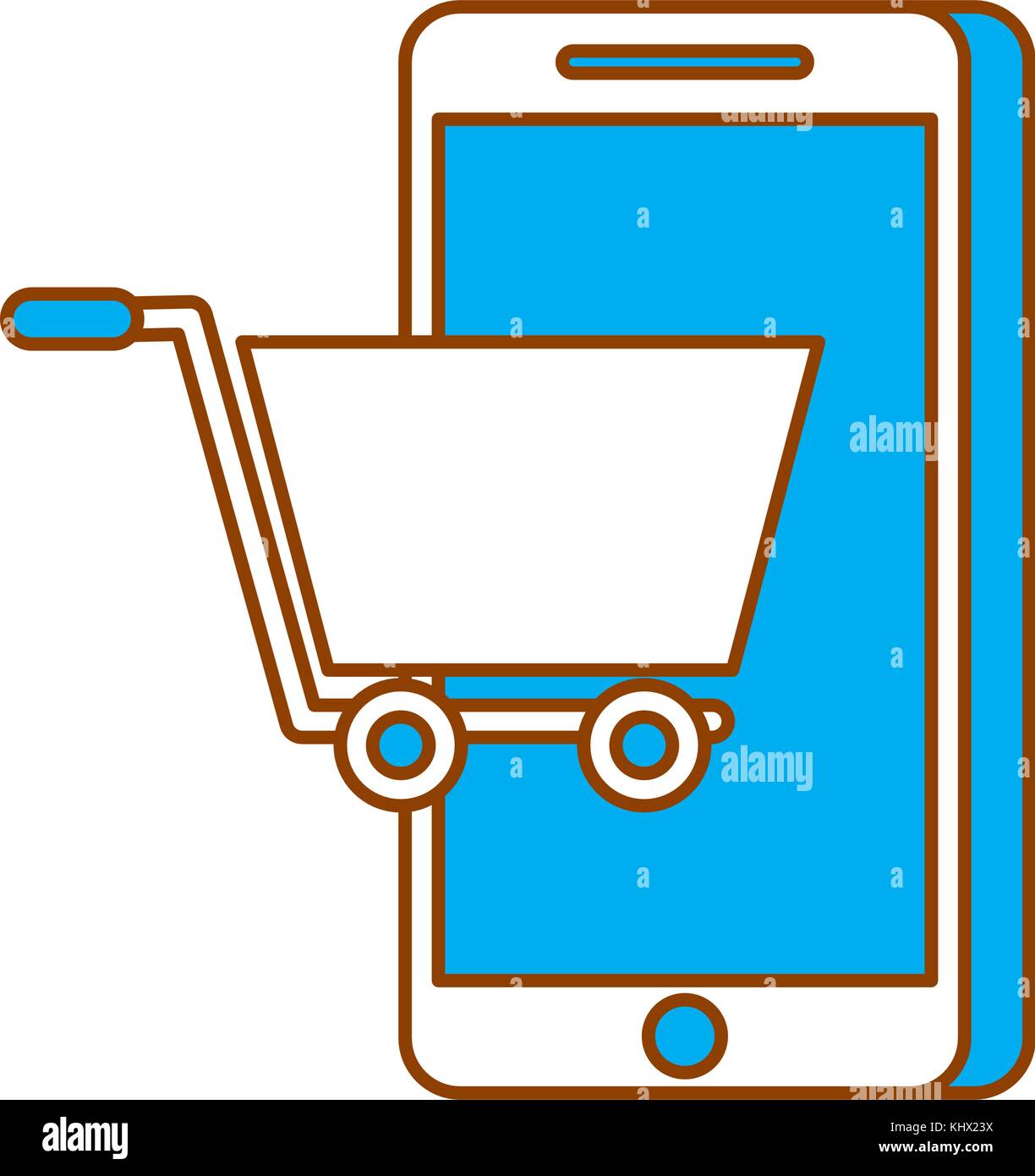 mobile phone shopping online technology digital Stock Vector Image ...