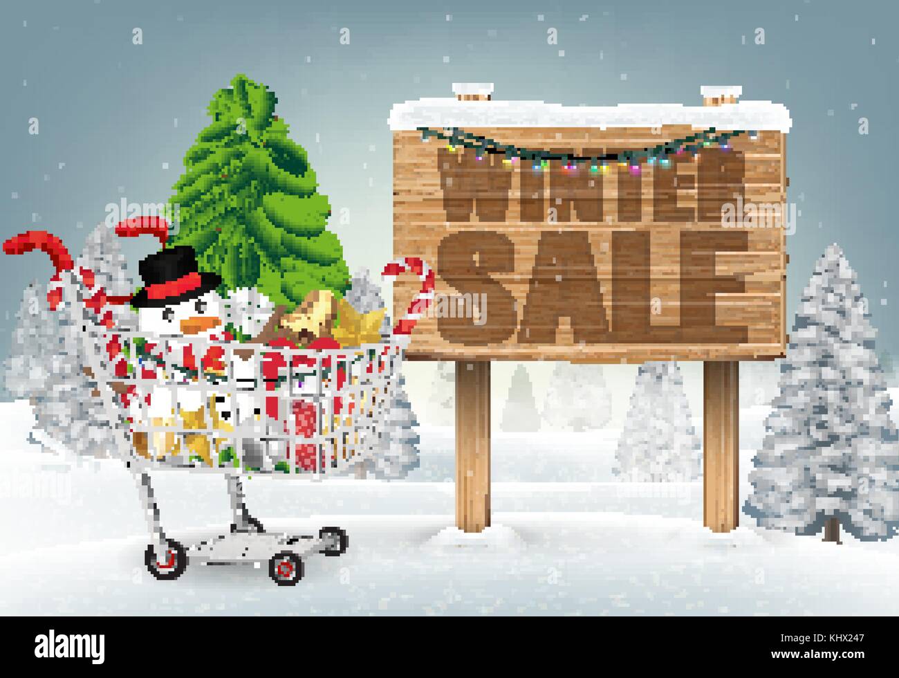 Smiling snowman in red santa Stock Vector Images - Alamy