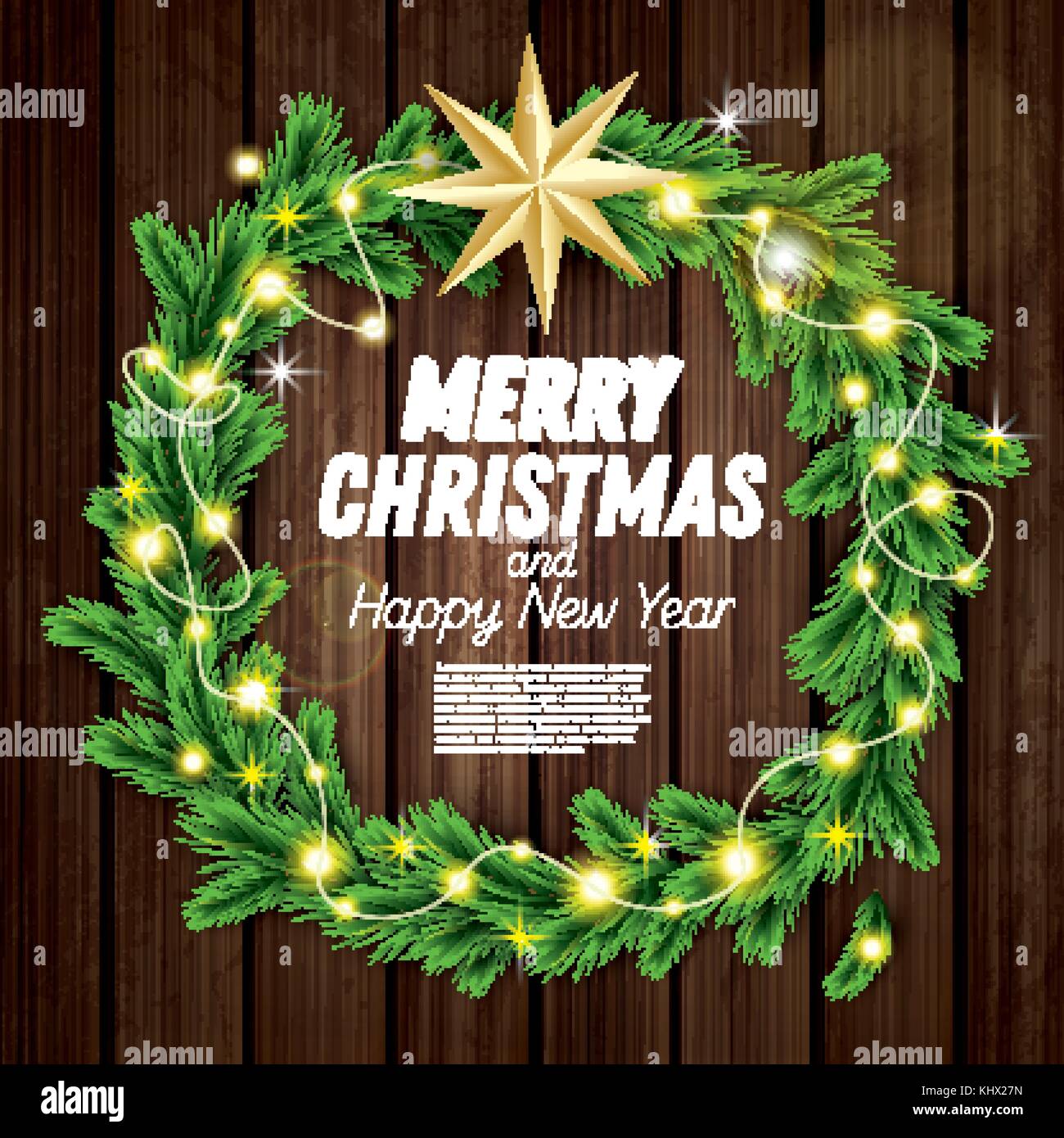 Christmas festive layout wreath Stock Vector Images - Alamy