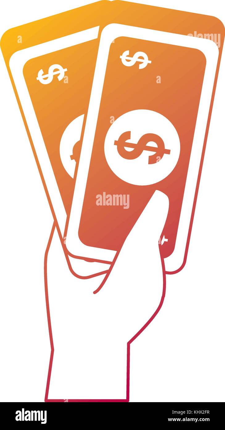 hand holding banknote money cash payment Stock Vector Image & Art - Alamy
