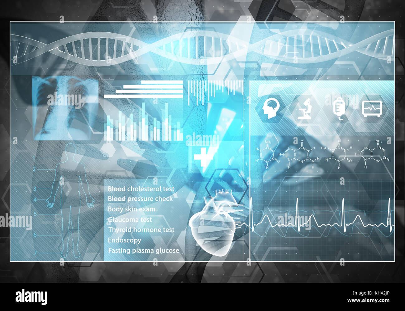 Medicine user interface Stock Photo - Alamy