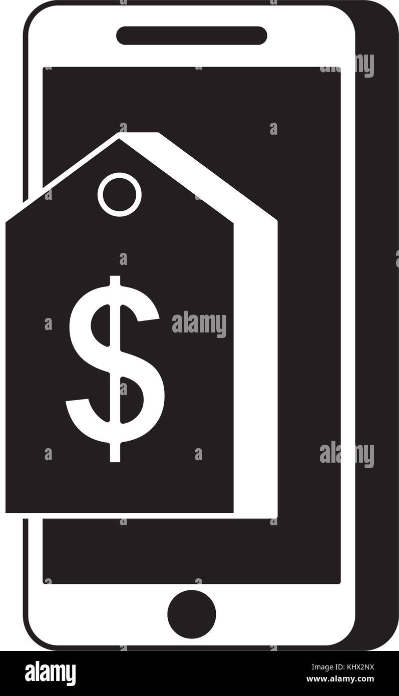 mobile phone online market price tag technology Stock Vector Image ...