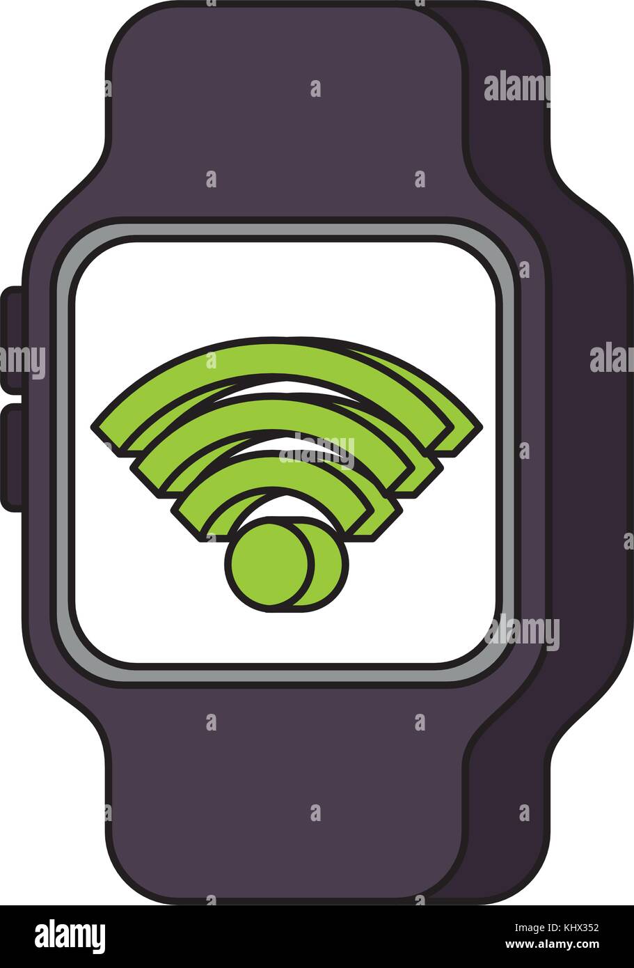 nfc smartwatch wifi connection internet technology Stock Vector Image ...
