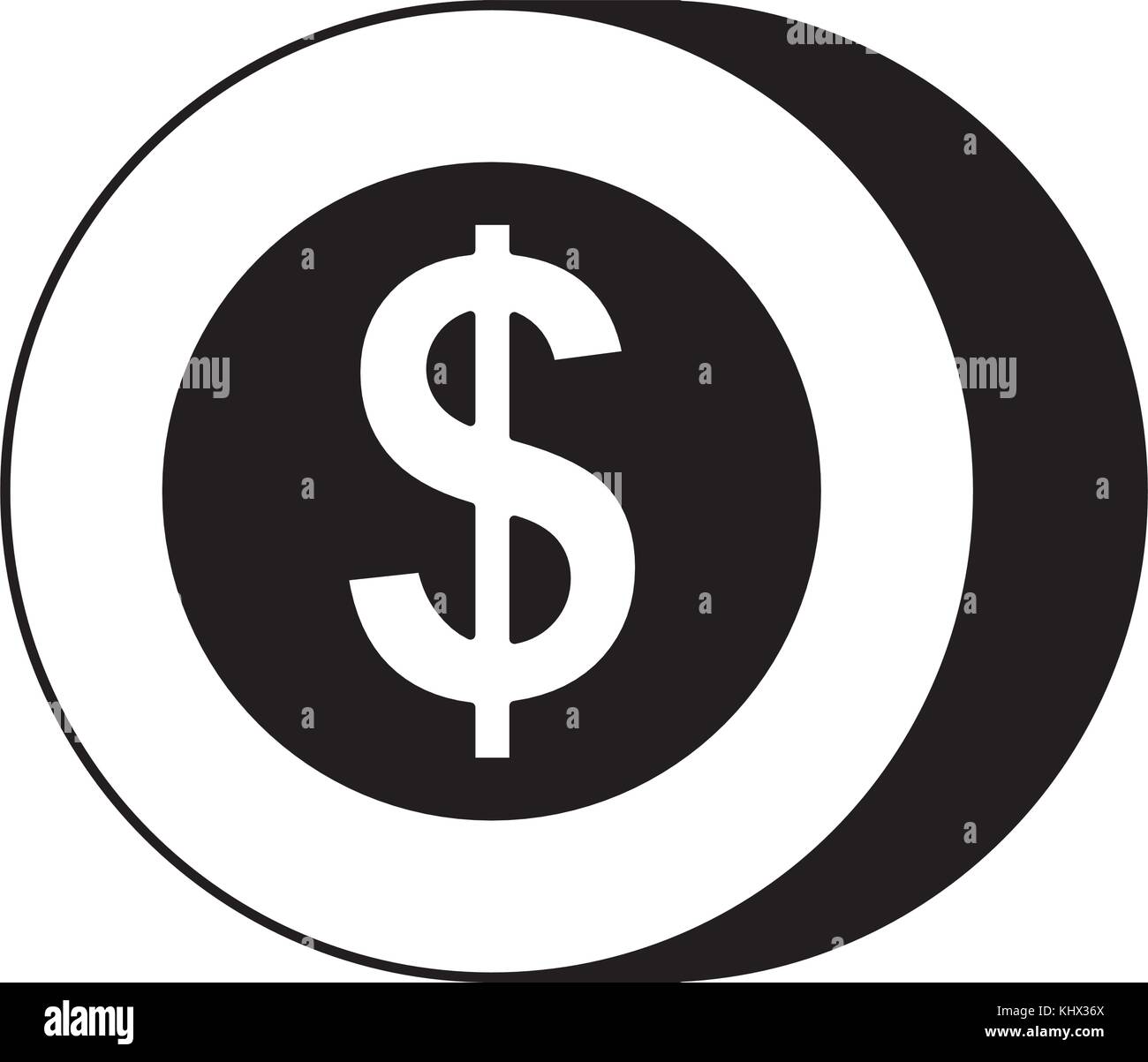 coin dollar money cash payment mobile button Stock Vector Image & Art ...